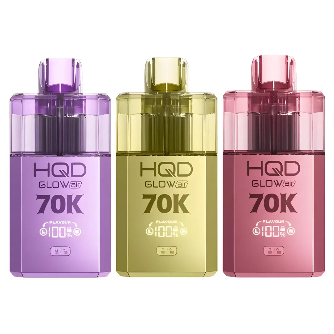 Box Of 5/ Box of 10 HQD Glow Air 70K Puffs Pod Vape Kit — Best Vapes